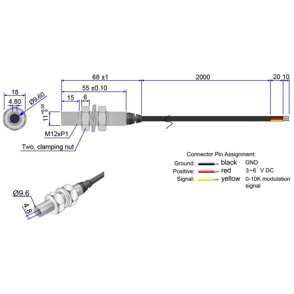 Green Dot Laser Module with TTL Modulation Function