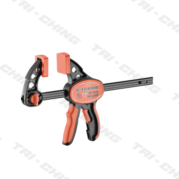 ONE-HAND BAR CLAMP WITH TPR GRIP HANDLES