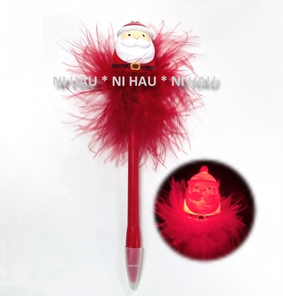 Christmas Santa LED Light-Up Pen