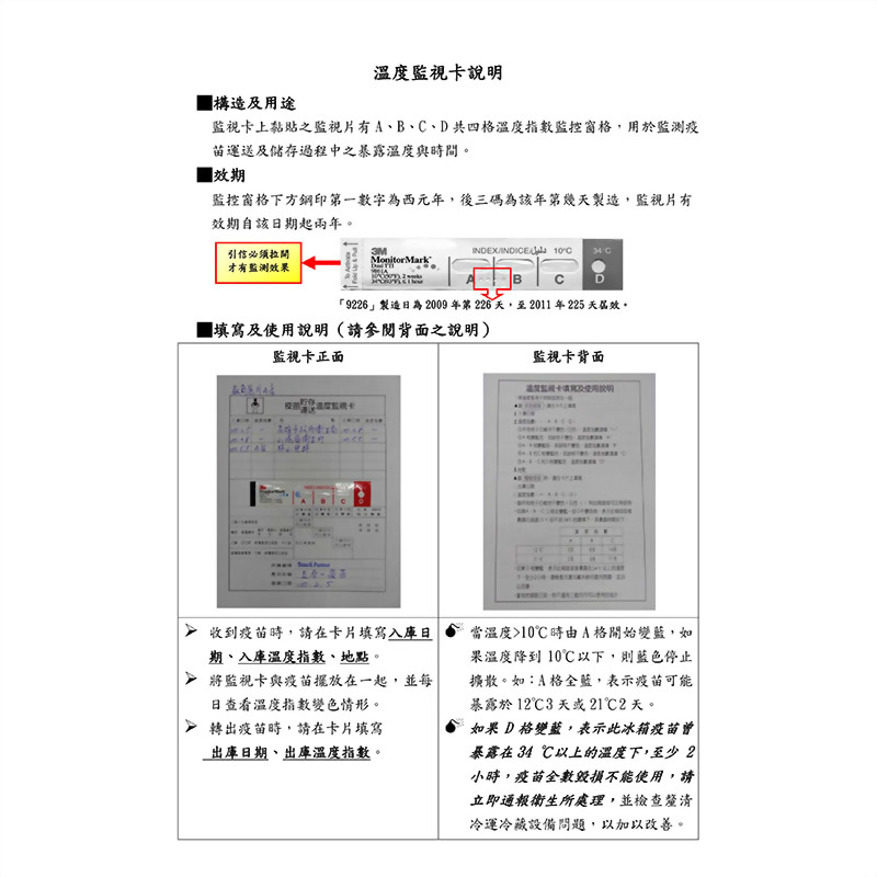3M 冷藏監視片 9861A MonitorMark Time Temperature Indicator
