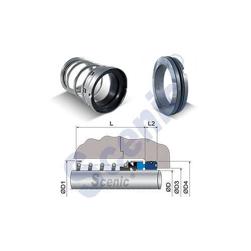 W100 Elastomer bellow mechanical seal