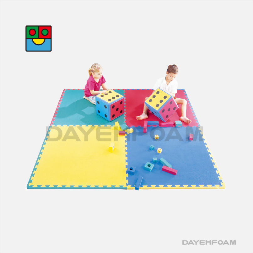 High-Density EVA Gym Mat Set - 20mm, Reversible, 102x102cm