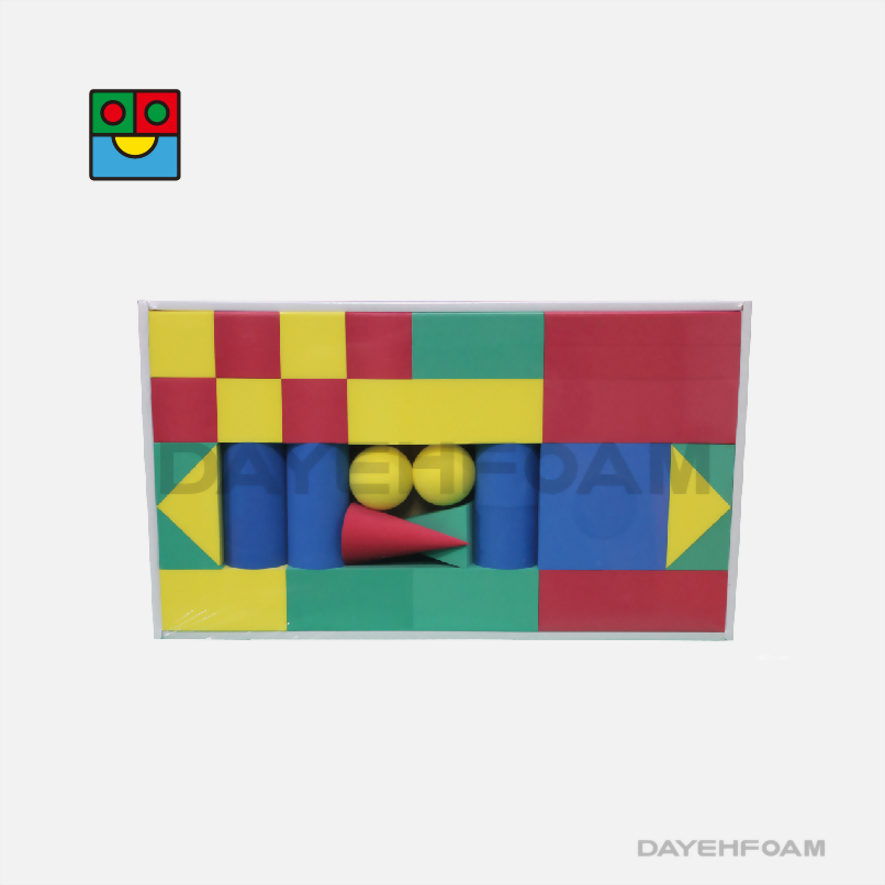 Vibrant EVA Foam Shapes: 36-Piece Geometric Solids Set