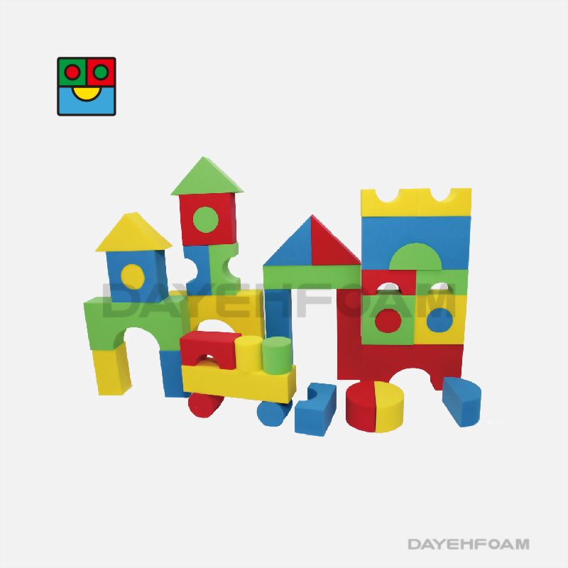 Vibrant, Educational EVA Foam Blocks for Kids - 40 pcs