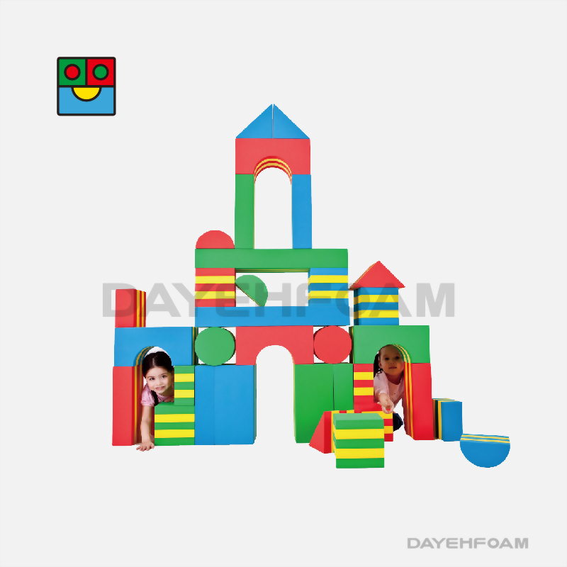 Huge Stripe EVA Foam Soft Building Blocks - 34 pcs