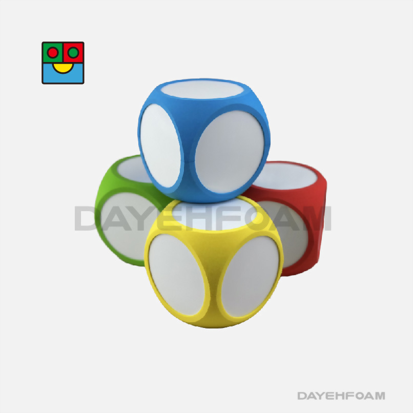 Dry Erase Whiteboard foam cube - 2 pieces, 10cm x 10cm x 10cm