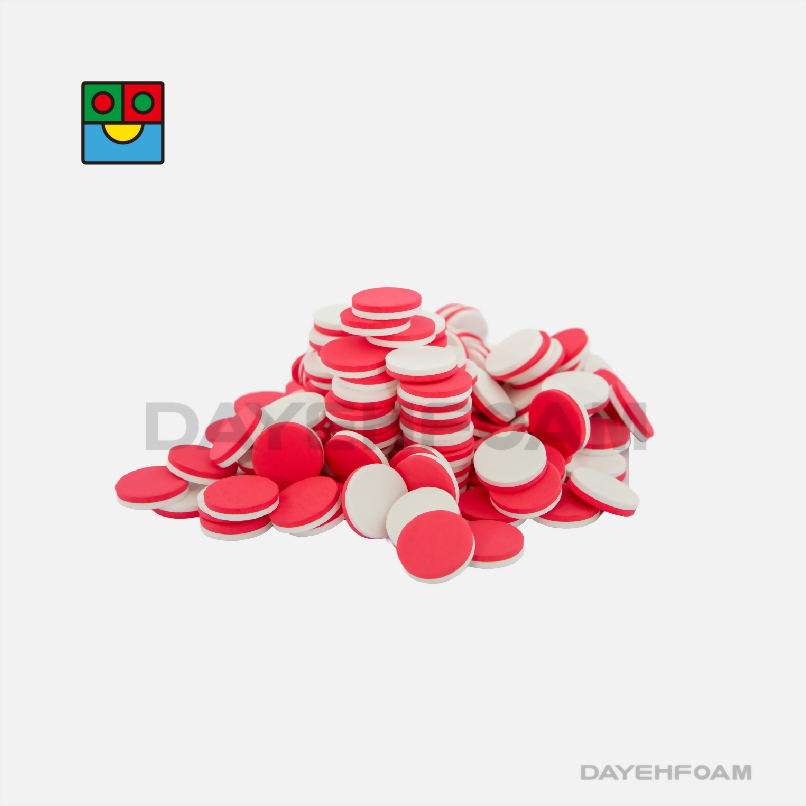 EVA Foam Double-sided Two-Color Counters : Red/White - Set of 200 pcs