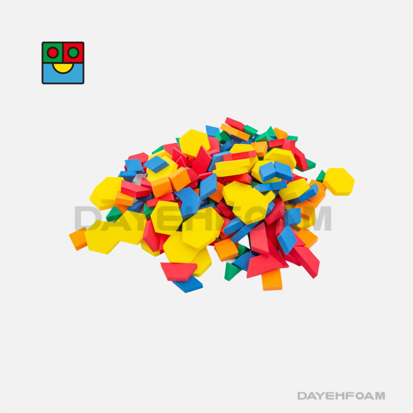 EVA Foam Pattern Blocks : 6 color - Set of 250 pcs