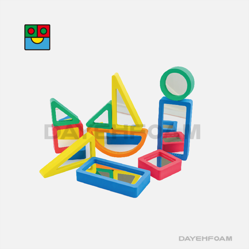 Soft Creative Colorful Foam Mirror Blocks : 5 Color - Set of 10 pcs