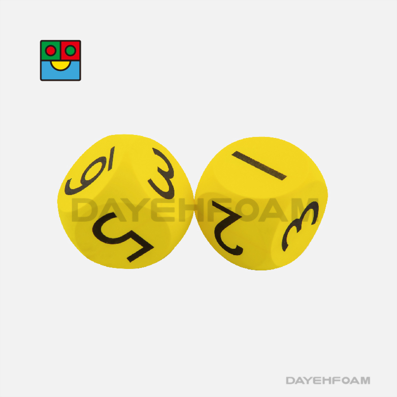 Foam Jumbo Dots Dice, Light weight, soft and safe,waterable, durable