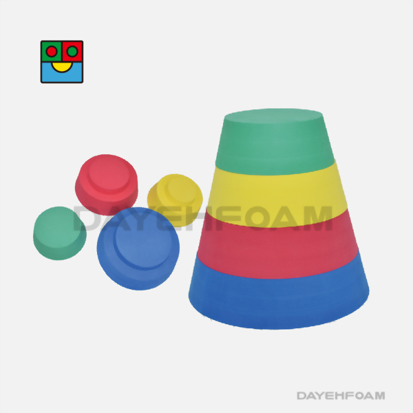 EVA Foam Jump Circle Box : Red,Yellow, Blue, Green - Set of 4 pcs