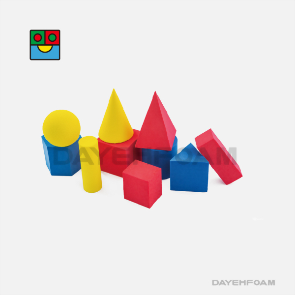 Colorful EVA Foam Shapes : 7-Piece Geometric Solids Set | OEM Supplier