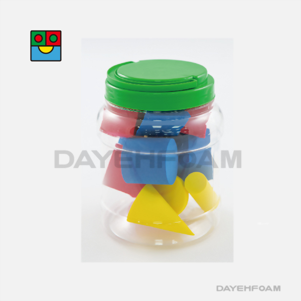 Colorful EVA Foam Shapes: 2-Inch Geometric Solids Set