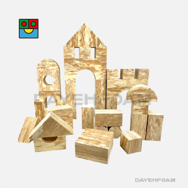 Giant Soft Wood-like building block -34 pcs