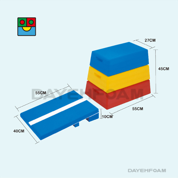 High-Density EVA Foam Vaulting Box Set - 55x37x47cm