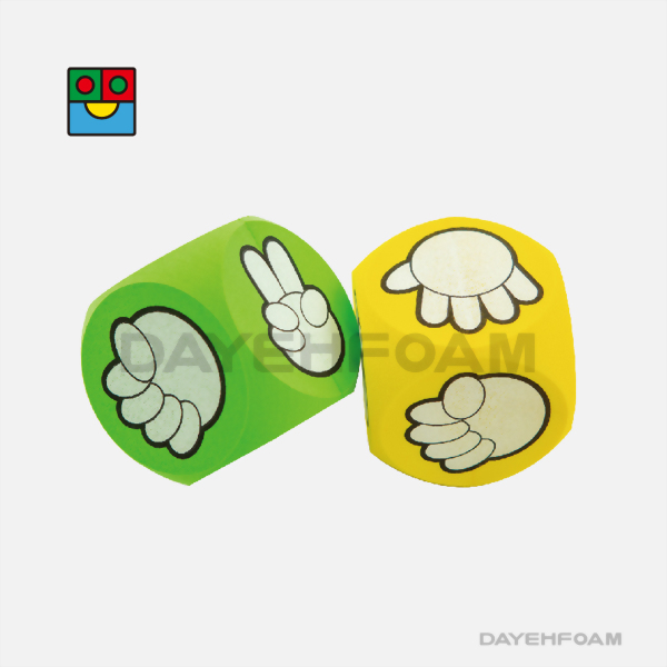 Supplier for EVA Foam Finger-Guessing Dice 10cm (4 inch) Yellow / Green ...