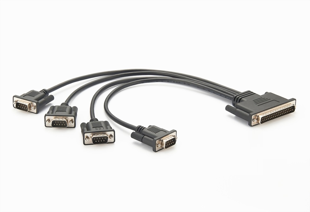 D-Sub 37 Pin to 4 D-Sub 9 Pin UART Cable Adapter
