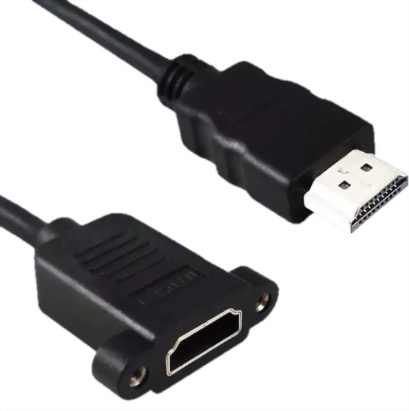 HDMI Cable Male to Female with screw hole