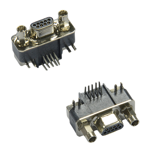 MICRO D-sub 9P彎插母座