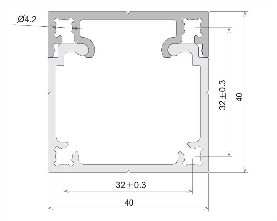 DAD 4040 40x40 - 大榮金屬: 鋁擠型廠商