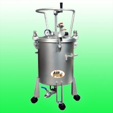 10 Liter Stainless Steel Pressure Pots, Manual Agitator, Bottom Outlet