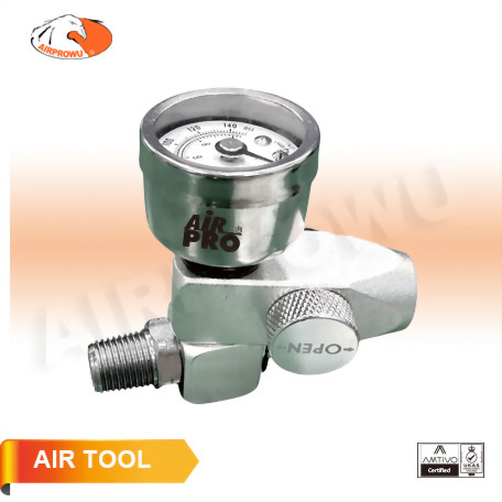 1/4" Swivel Joint Connector (European Type) w/ Regulator & Pressure Gauge