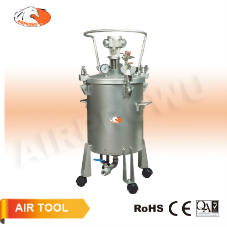 50 Liter Stainless Steel Pressure Pots, Air Agitator, Bottom Outlet