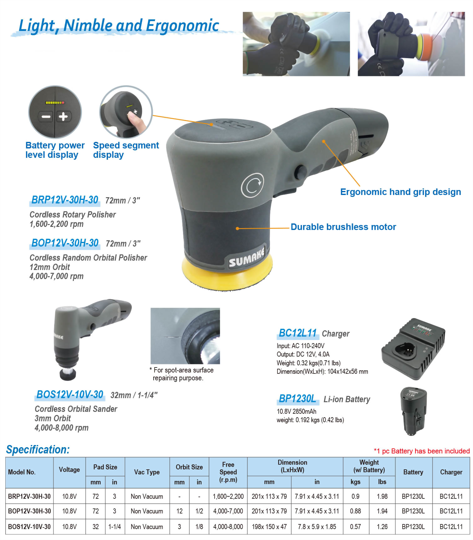 Cordless Orbital Sander/Polisher