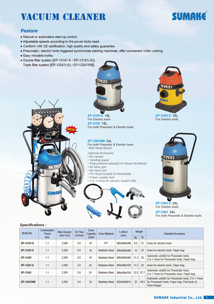 24L VACUUM CLEANER WITH WORK BENCH