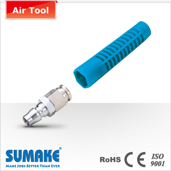 Plug-8x12mm,PU Tube, Nitto Type, Swivel, Steel Plug+Poly Guard