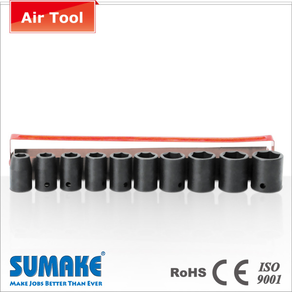 10PCS 1/2" AIR SOCKET SET (CR-VA STEEL)