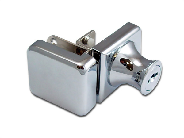 Glass cabinet lock - single door - C407-3-5 K/A #120