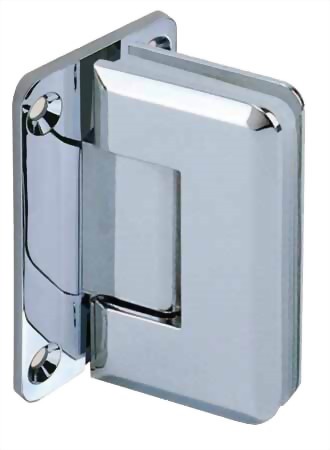 90 Degree Full Back Plate Glass to Wall Heavy Duty Hinge