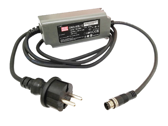 APW-60M12V-02, 12V, 60W, 5A, 5-pin M12 Connector (EU)