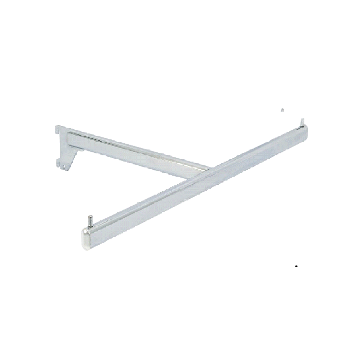 Wall slotted upright system T - shaped display hanging rail display arm