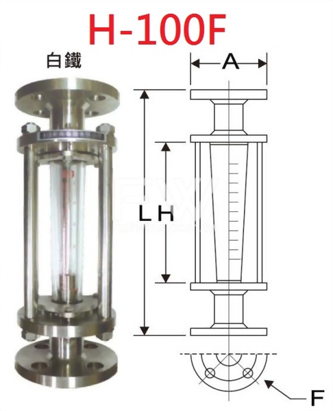 Variable Area Type Flow Meter with Flange Connection