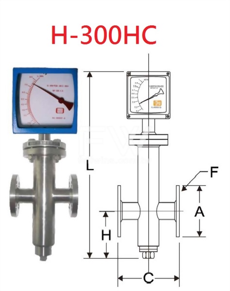 Metal Tube and Dial Indicator Type Flow Meter with Flange Connection
