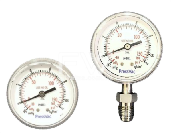 PressVac 高純氣體用壓力錶