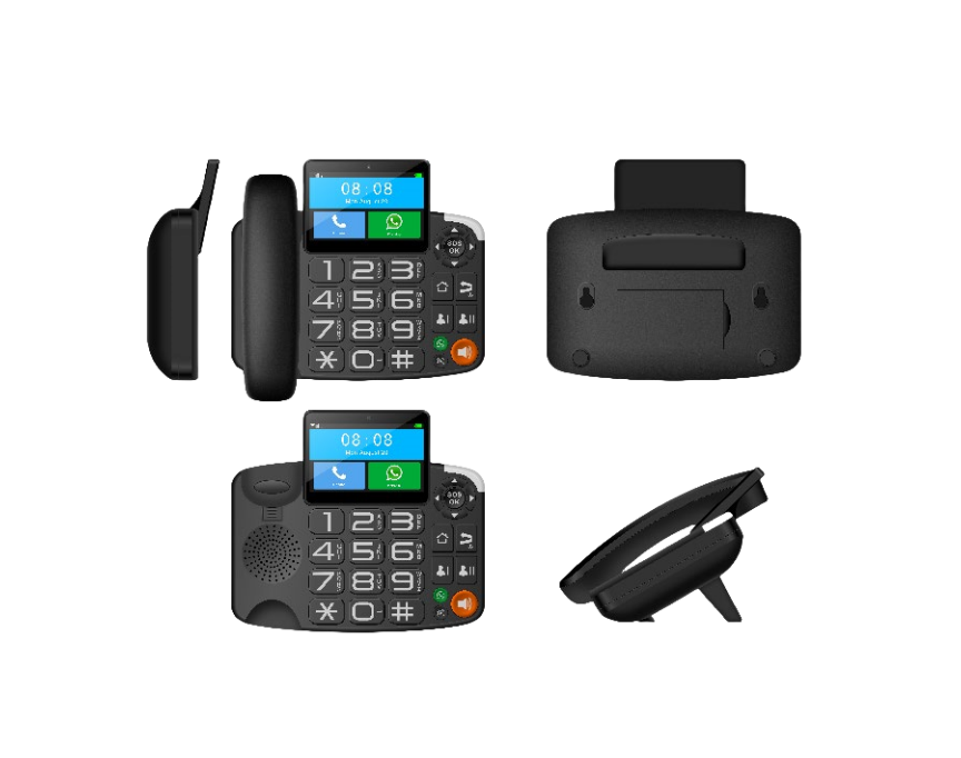 MaxComm 4G Android 8.0 smartphone Dual SIM VoLTE Fixed Wireless Phone with big buttons touch ...