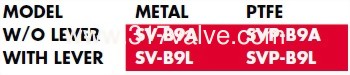 SV-B9A/SVP-B9A - 317 Valve