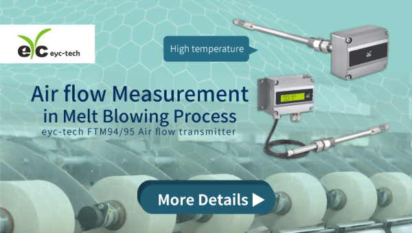 eyc-tech Air flow Measurement in Melt Blowing Process
