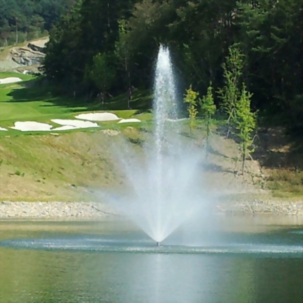 Golf Course – Landscaping in Clean Water Artificial Lake