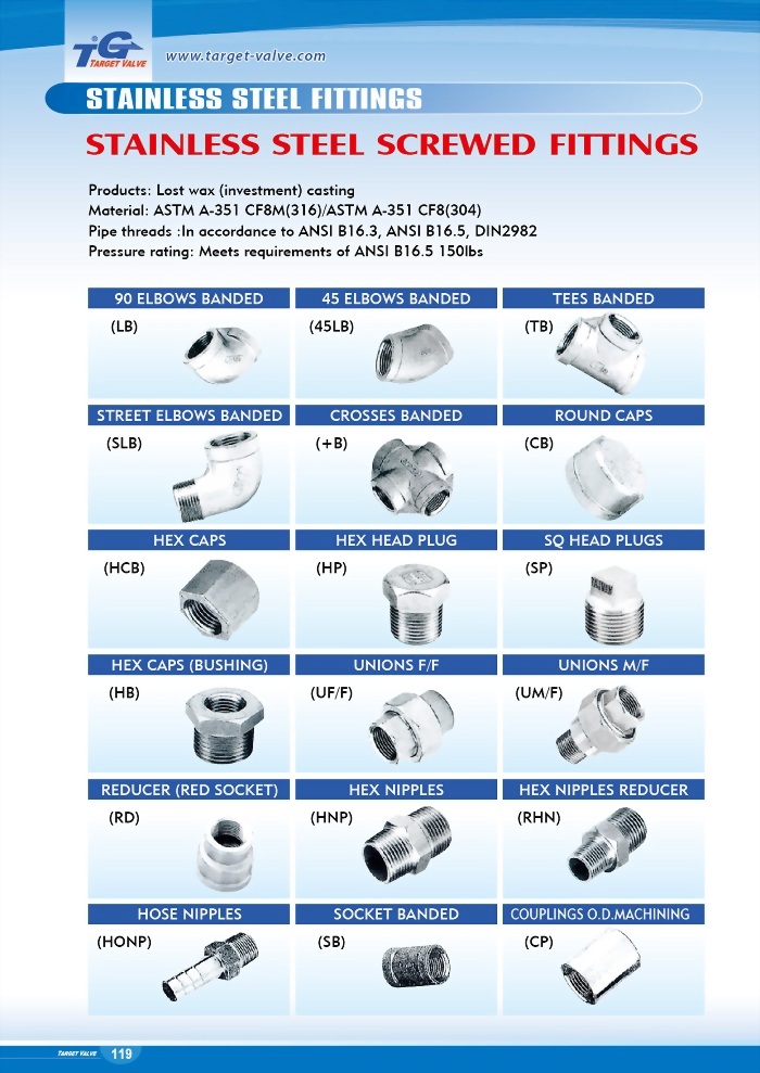 Stainless Steel Screwed Fittings - TB - YUENG SHING INDUSTRIAL