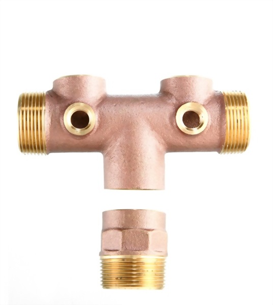 Lead Free Short Tank Tee Two-Hole Plus SWT x MIP Adapter