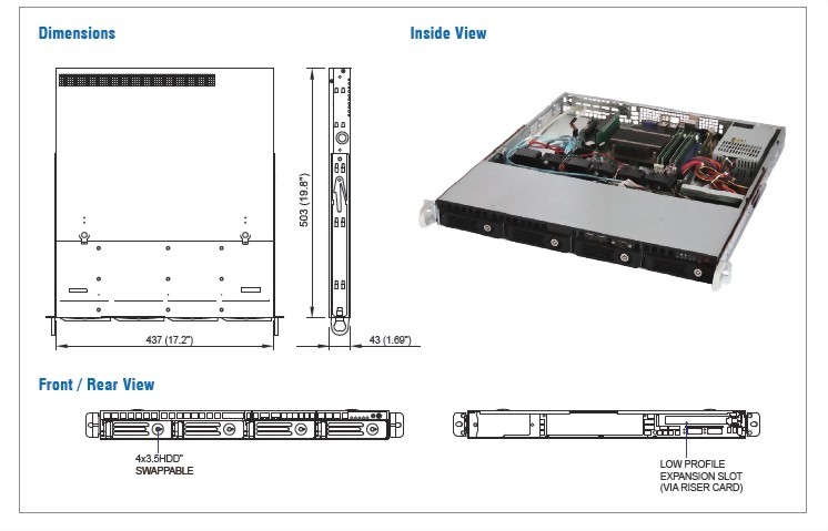 1U Rackmount Chassis - Autech Technology