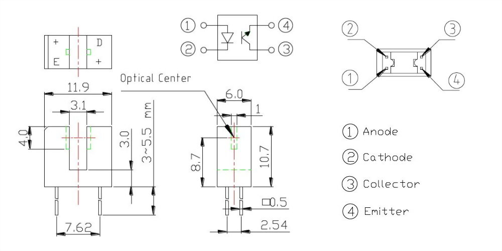 3.1mm Transmissive Photointerrupter | OncQue Corporation