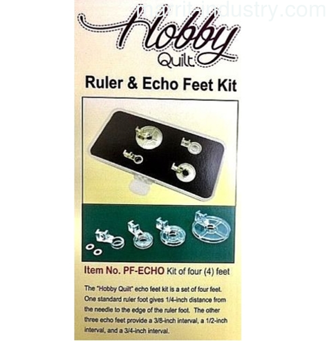 PF-ECHO CLEAR PLASTIC RULER FOOT & ECHO FEET PACKAGE LOE AHANK 4 FEET SET