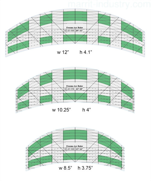 Free Motion Template Quilting Arc Ruler, Non-Slip Arc Template Ruler ...