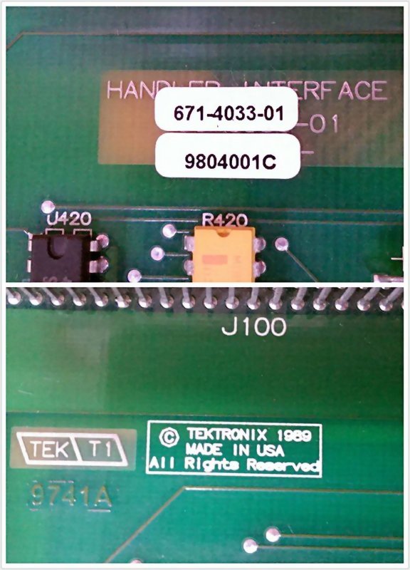 TEKTRONIX HANDLER INTERFACE BOARD 671-4033-01