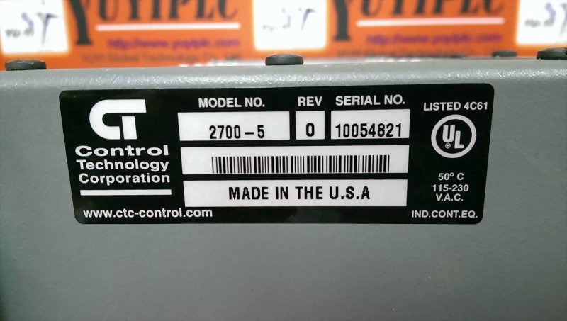 CONTROL TECHNOLOGY 2700 SERIES 2700-5 AUTOMATION